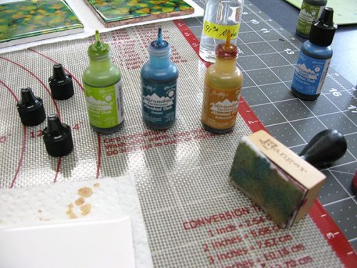Alcohol Ink On Tiles Tutorial - Freemotion by the River
