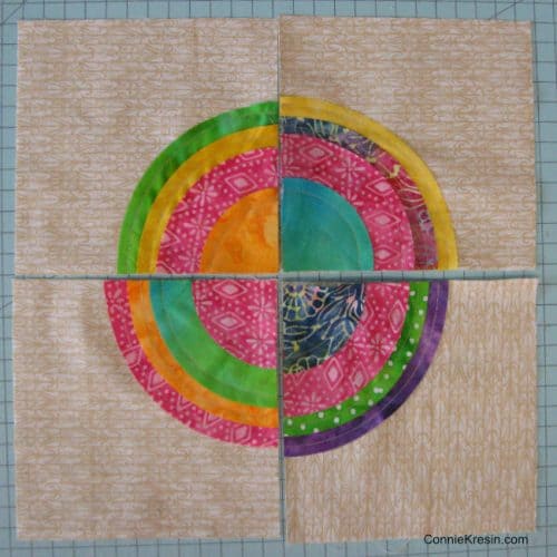 Batik Bulls Eye Quilt Block Tutorial - Freemotion by the River
