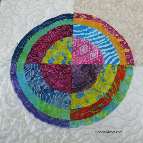 Bullseye Batik Quilt - Freemotion by the River