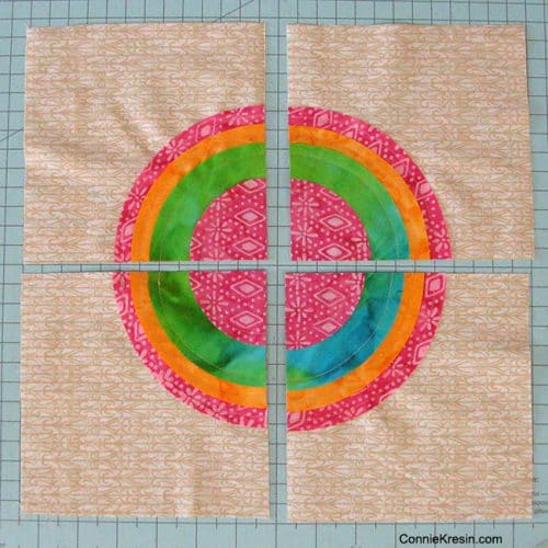 Batik Bulls Eye Quilt Block Tutorial - Freemotion by the River