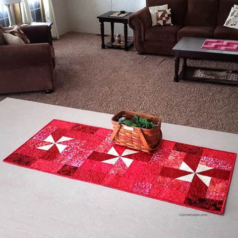 Mini Charm Mix Table Runner Free Pattern - Freemotion by the River
