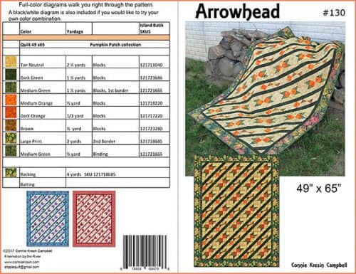 Arrowhead Quilt Pattern - Freemotion by the River