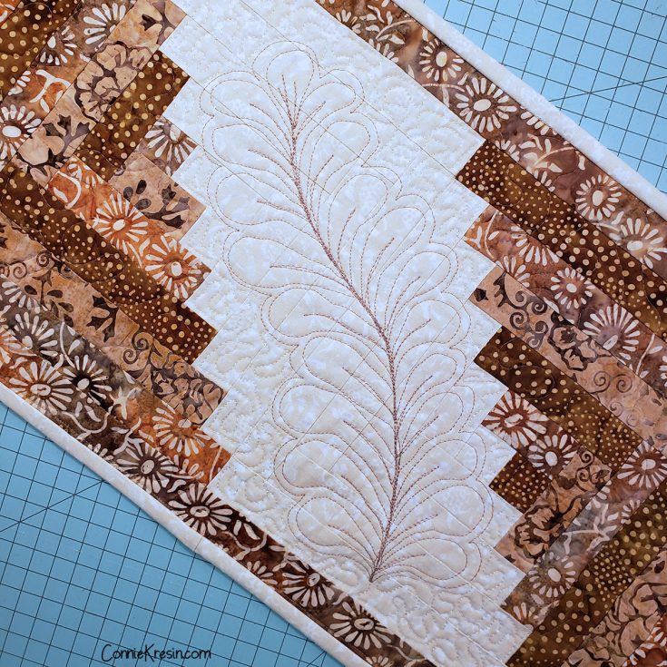 Free-motion Feather Template for Log Cabin Runners - Freemotion by the ...