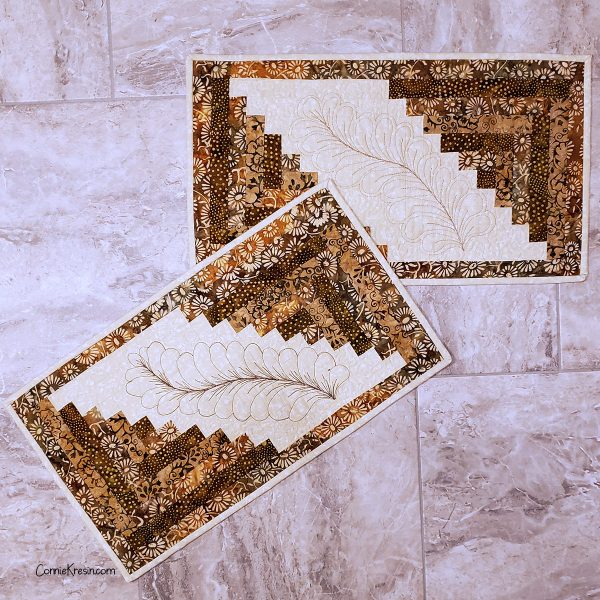 Free-motion Feather Template for Log Cabin Runners - Freemotion by the ...