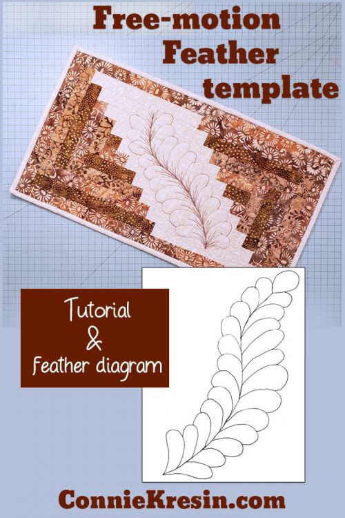 Free-motion Feather Template for Log Cabin Runners - Freemotion by the ...