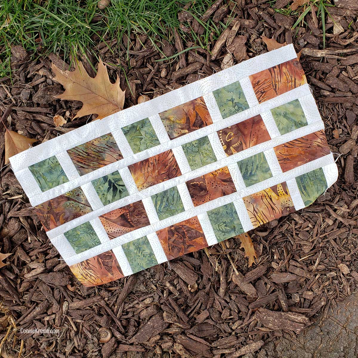 Working on the Brick Road Quilt Pillow Tutorial - Freemotion by the River