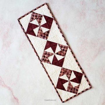 Simple Pinwheel Quilt Table Runner Tutorial - Freemotion by the River