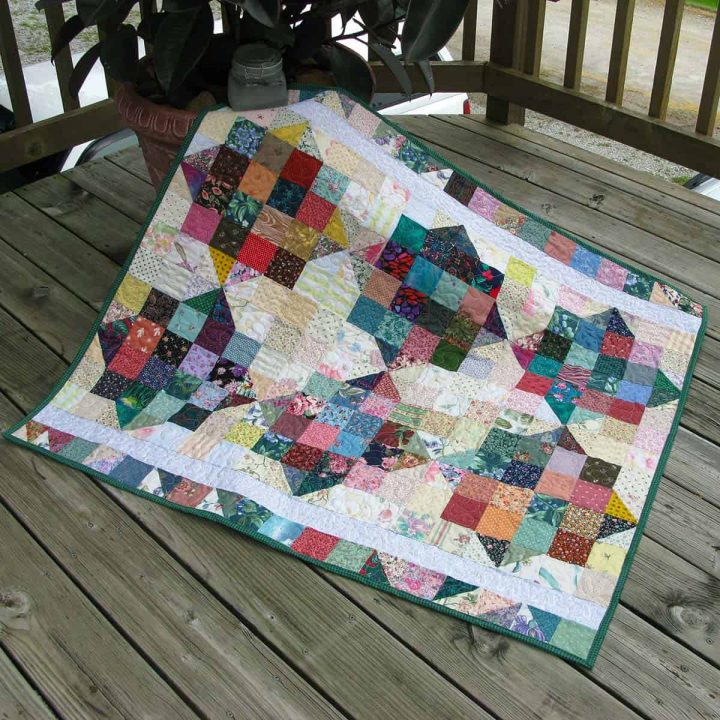 River Scraps Baby Quilt - Freemotion by the River
