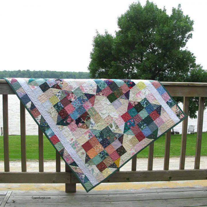 River Scraps Baby Quilt - Freemotion by the River
