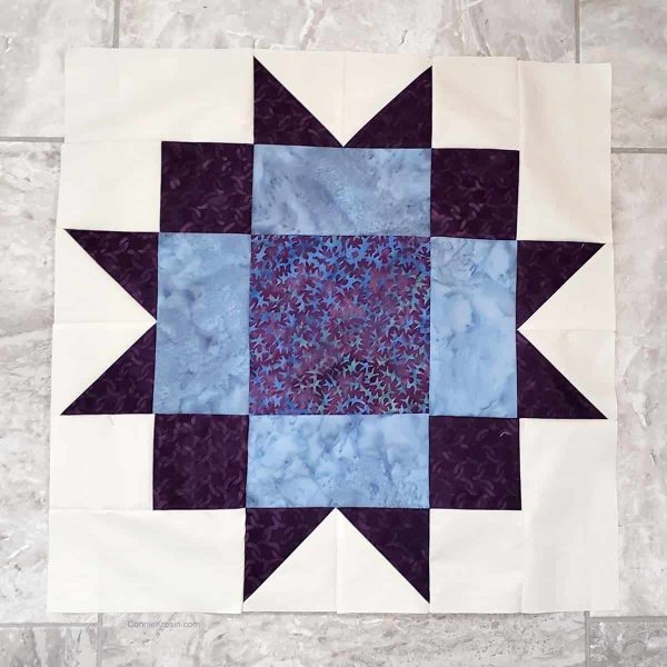 Maple Star quilt block tutorial - Freemotion by the River