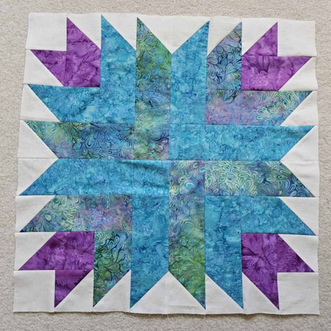 12 Inch Cactus Flower Quilt Block - Freemotion by the River