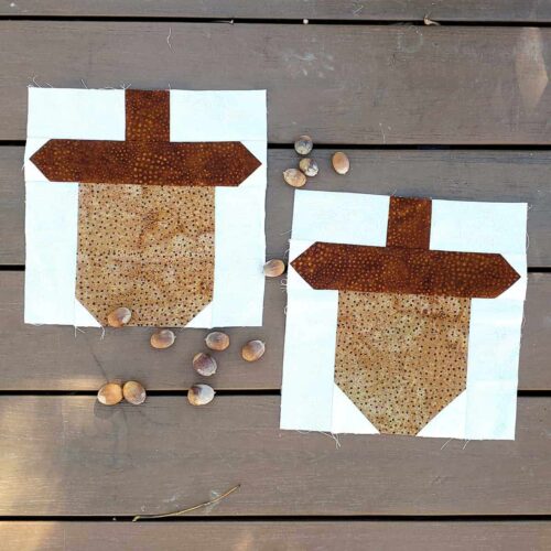Acorn Quilt Block and Cookies - Freemotion by the River