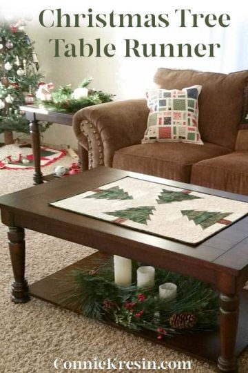 Christmas Tree Table Runner Resized tutorial - Freemotion by the River