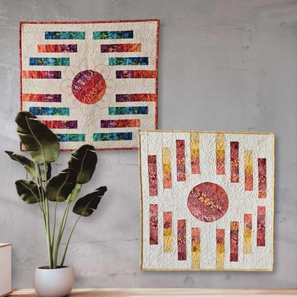 Circular Illusion Quilted Wall Hangings - Freemotion by the River