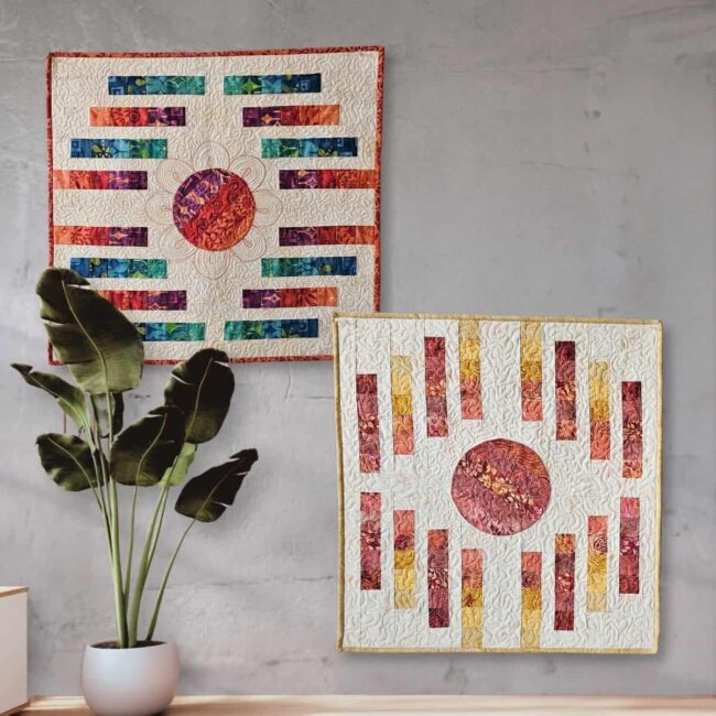 Circular Illusion Quilted Wall Hangings - Freemotion by the River