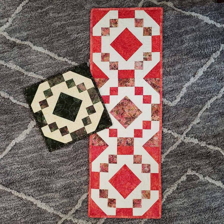 Coral Jewel Table Runner - Freemotion by the River