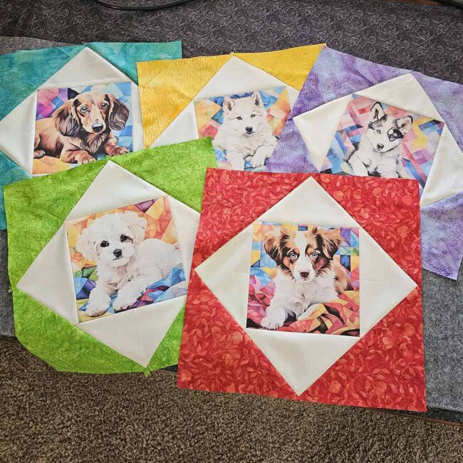More cute Diamond in a Square photo blocks - Freemotion by the River