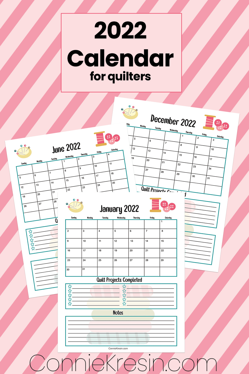 2022 Quilt Calendar - Freemotion by the River