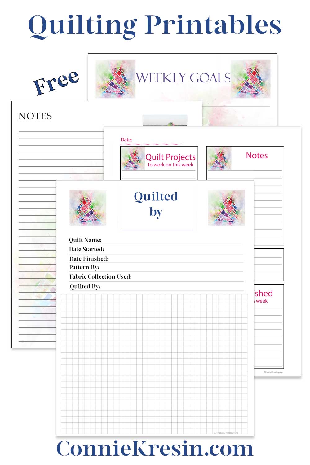 Scattered Printable Notes - Freemotion by the River