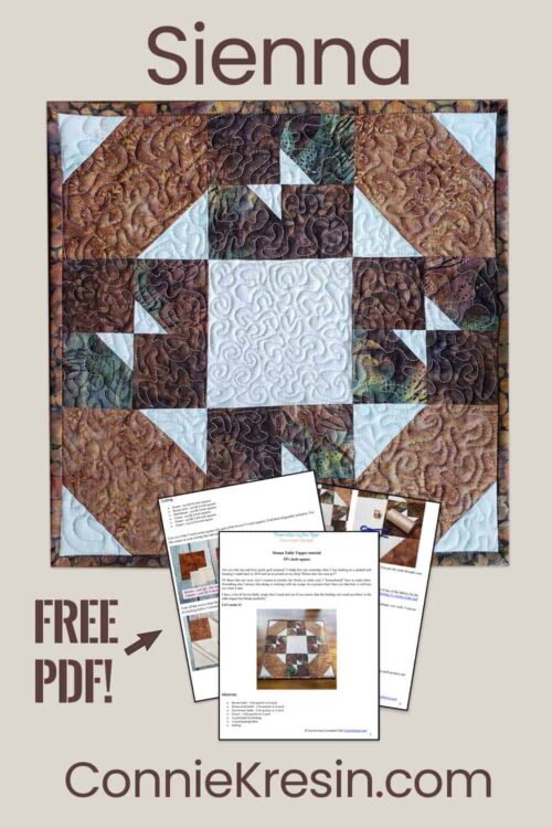 Sienna Table Topper Tutorial - Freemotion by the River