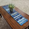 Skinny Blue Batik Tablerunner Tutorial - Freemotion by the River