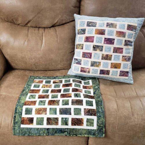 How to make the Brick Road Pillow or Table Topper - Freemotion by the River