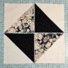Four Patch Star Navy Floral Table Runner - Freemotion by the River