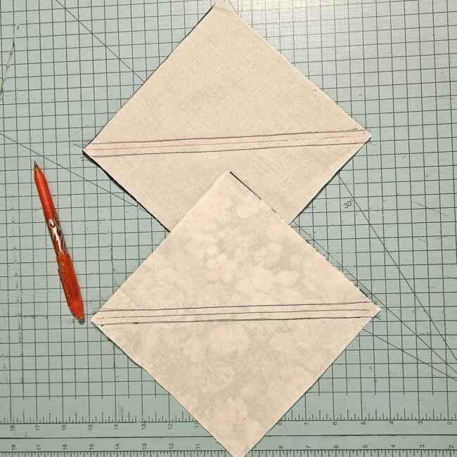 Four Patch Star Navy Floral Table Runner - Freemotion by the River