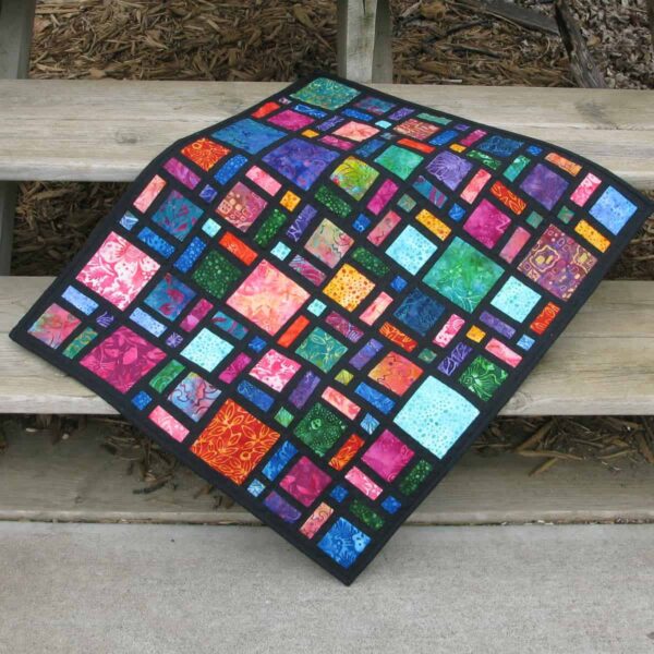 Scattered Quilt in Bright Fun Colors - Freemotion by the River