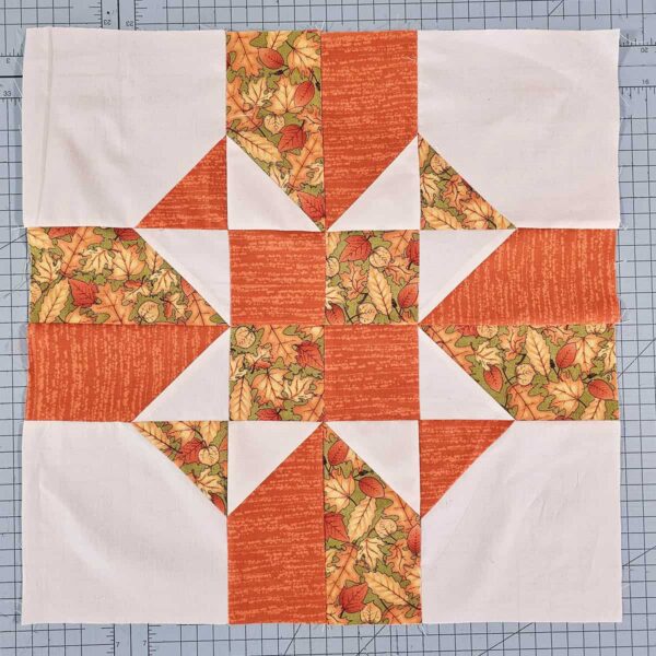 Easy Fall Four Patch Star Table Topper - Freemotion by the River