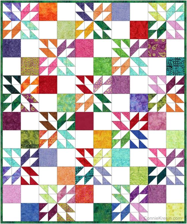 Two Scrappy Mosaic Quilts - Freemotion by the River