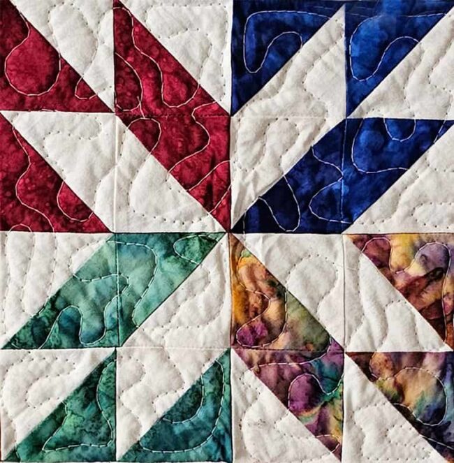 Two Scrappy Mosaic Quilts - Freemotion by the River