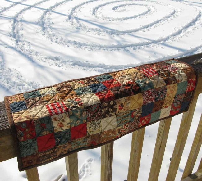 Vintage Chocolate Table Runner - Freemotion by the River